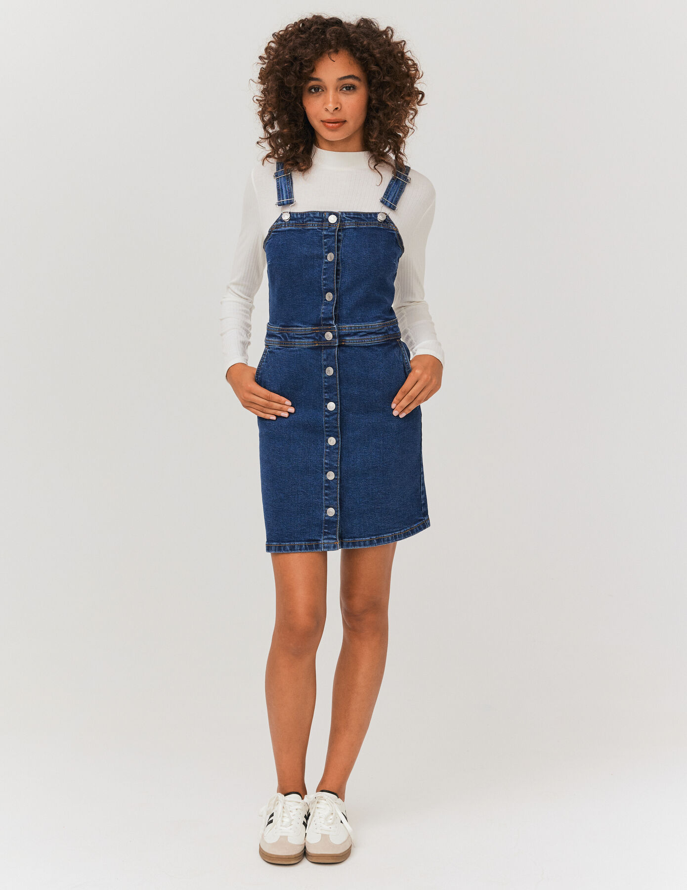Robe chasuble en jean Bleu moyen | BZB