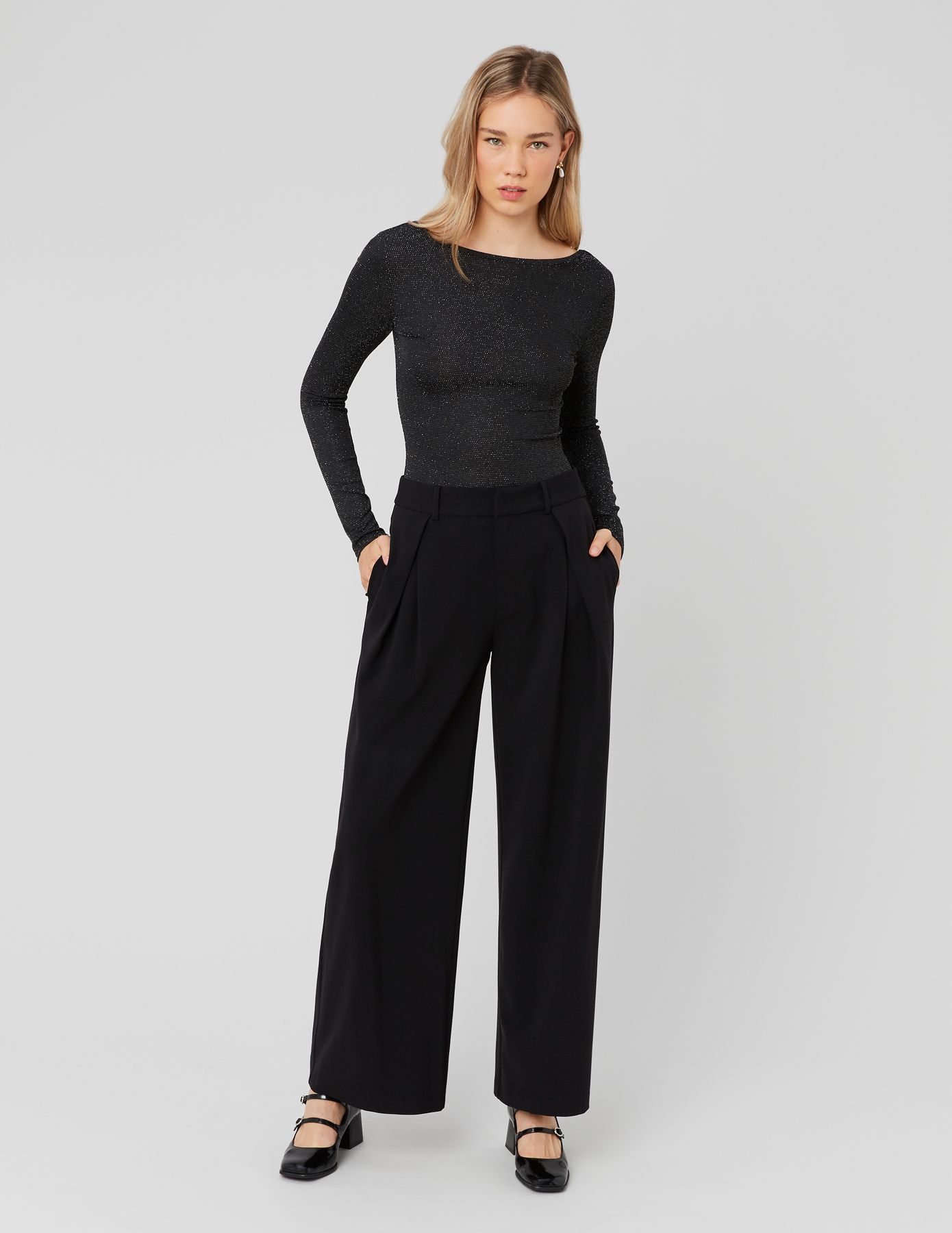 Body dos nu pailleté Noir | BZB